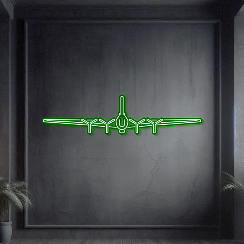 Metal Neon Aircraft Sign, Neon Sign, Neon Sign Bedroom, Neon Lights ...