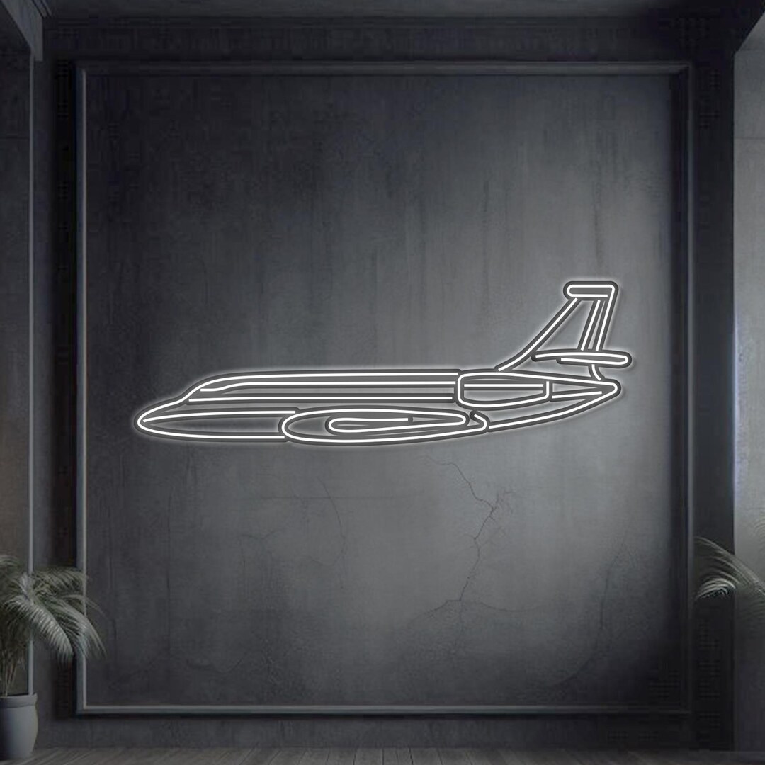Metal Neon Aircraft Sign, Neon Sign, Neon Sign Bedroom, Neon Lights ...