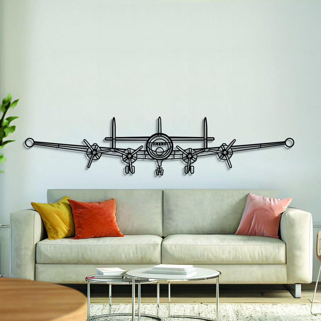 Super Constellation Metal Aircraft Wall Art, Airplane Silhouette, Metal ...