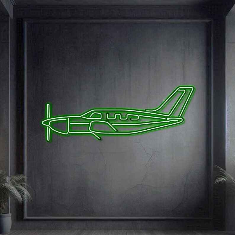 Metal Neon Aircraft Sign, Neon Sign, Neon Sign Bedroom, Neon Lights ...