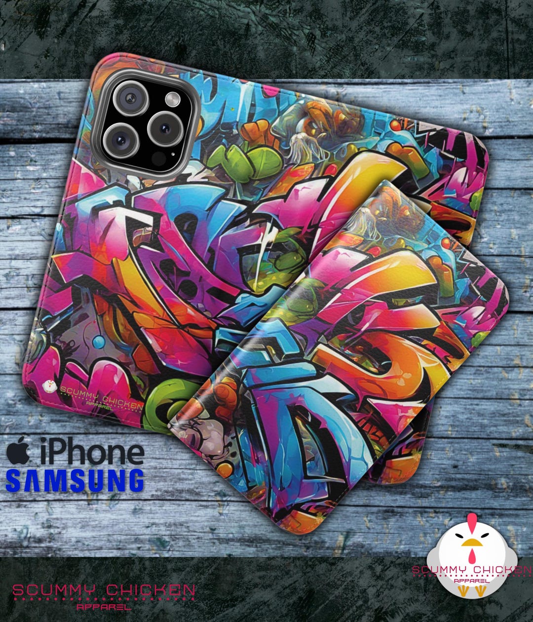 Graffiti Art Flip Case | Vegan Leather Flip Phone Case | iPhone ...