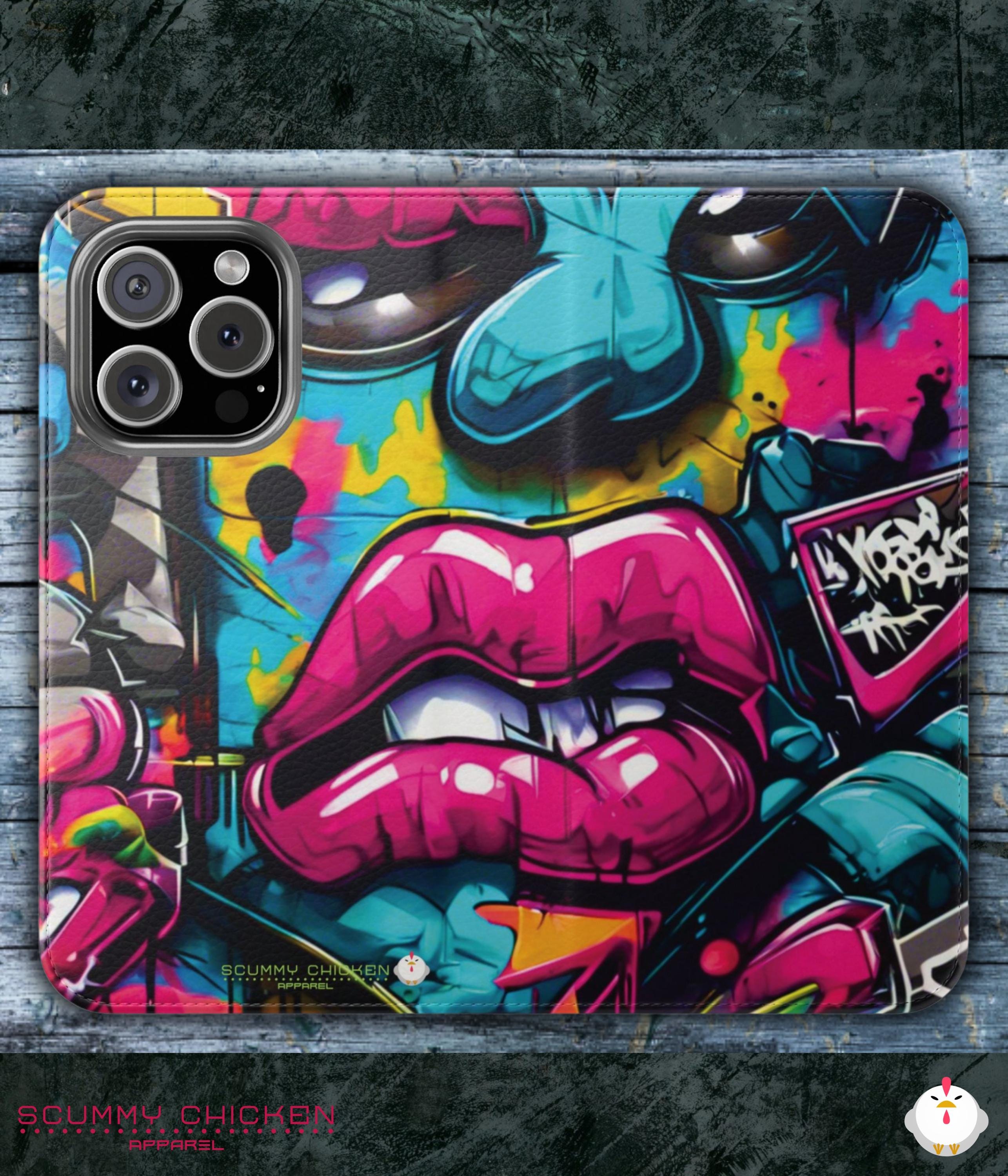 Graffiti Flip Case | Vegan Leather Flip Phone Case | iPhone & Samsung ...