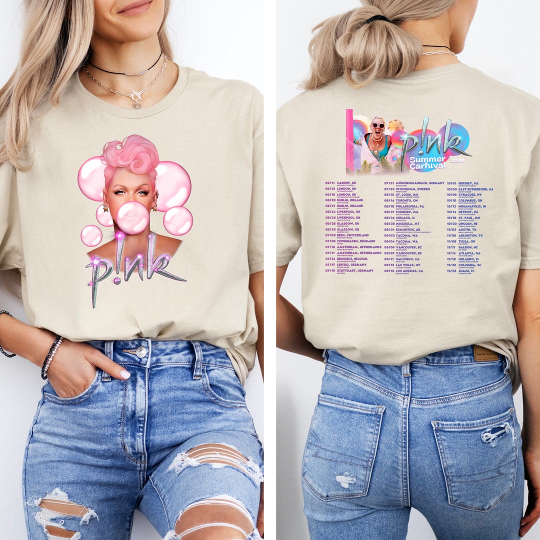 Pnk Pink Summer Carnival Tour 2 Sided T-shirt, Pink on Tour Shirt, Gift ...