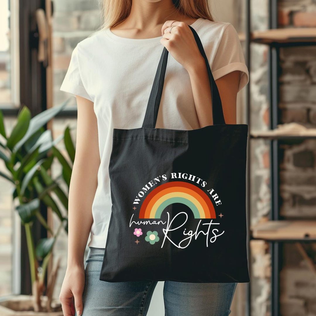 Women's Rights Are Human Rights Tote Bag, Human Rights Bag, Social ...