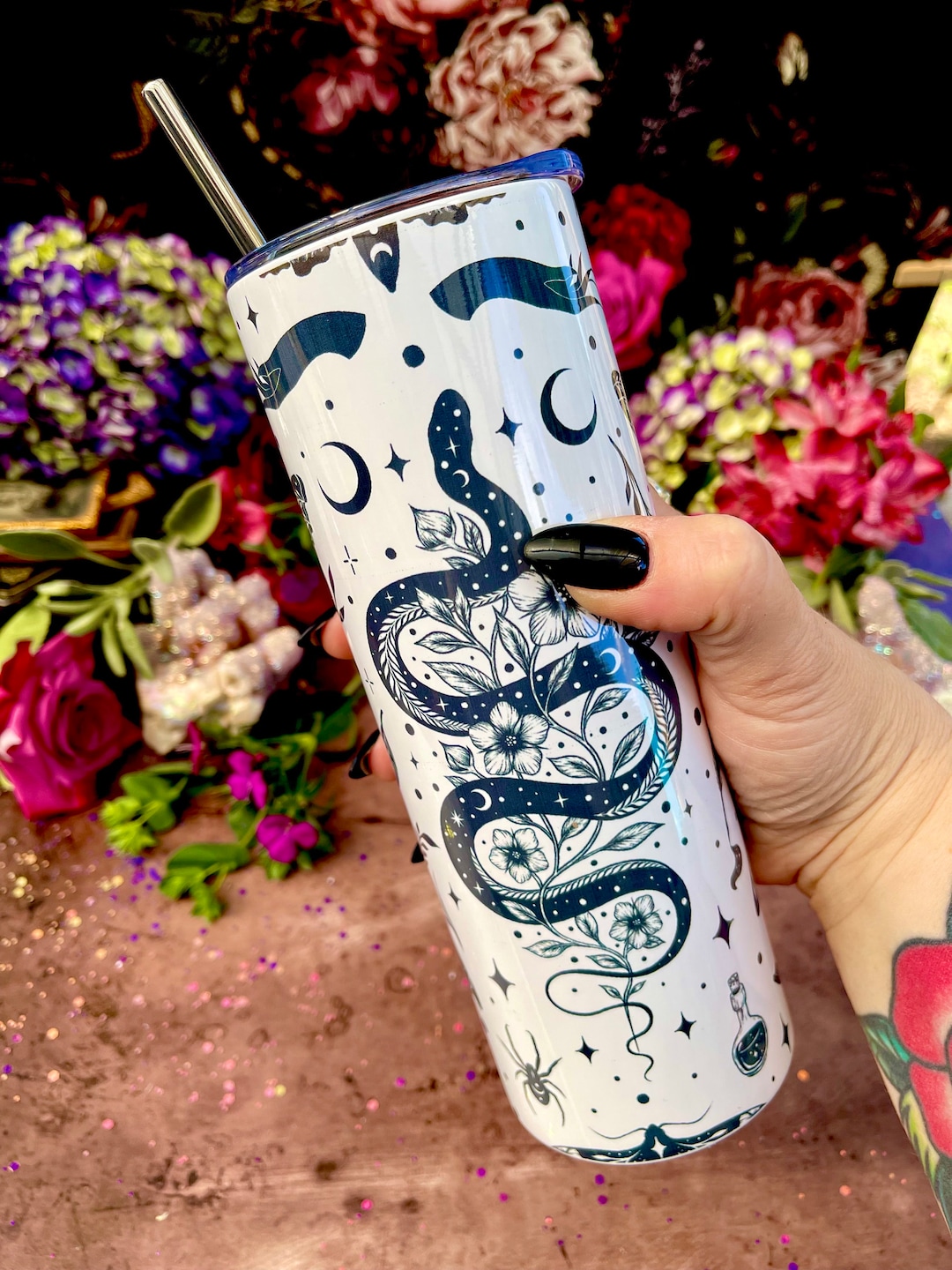 Magick Serpent 20oz Tumbler | Anita Apothecary, Witches Mug, Cottage ...