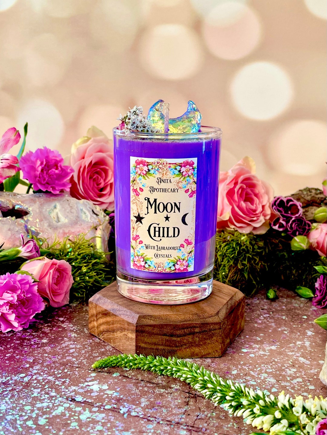 Moon Child Crystal Candle Anita Apothecary, Moon Child Oil, Moon Candle ...