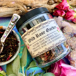 Wild Rose Garden Tea Anita Apothecary, Herbal Tea, Loose Leaf Tea ...
