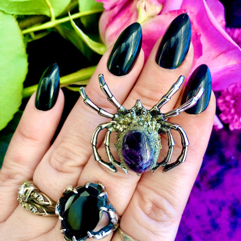 Vintage Spiderweb Pin - Etsy