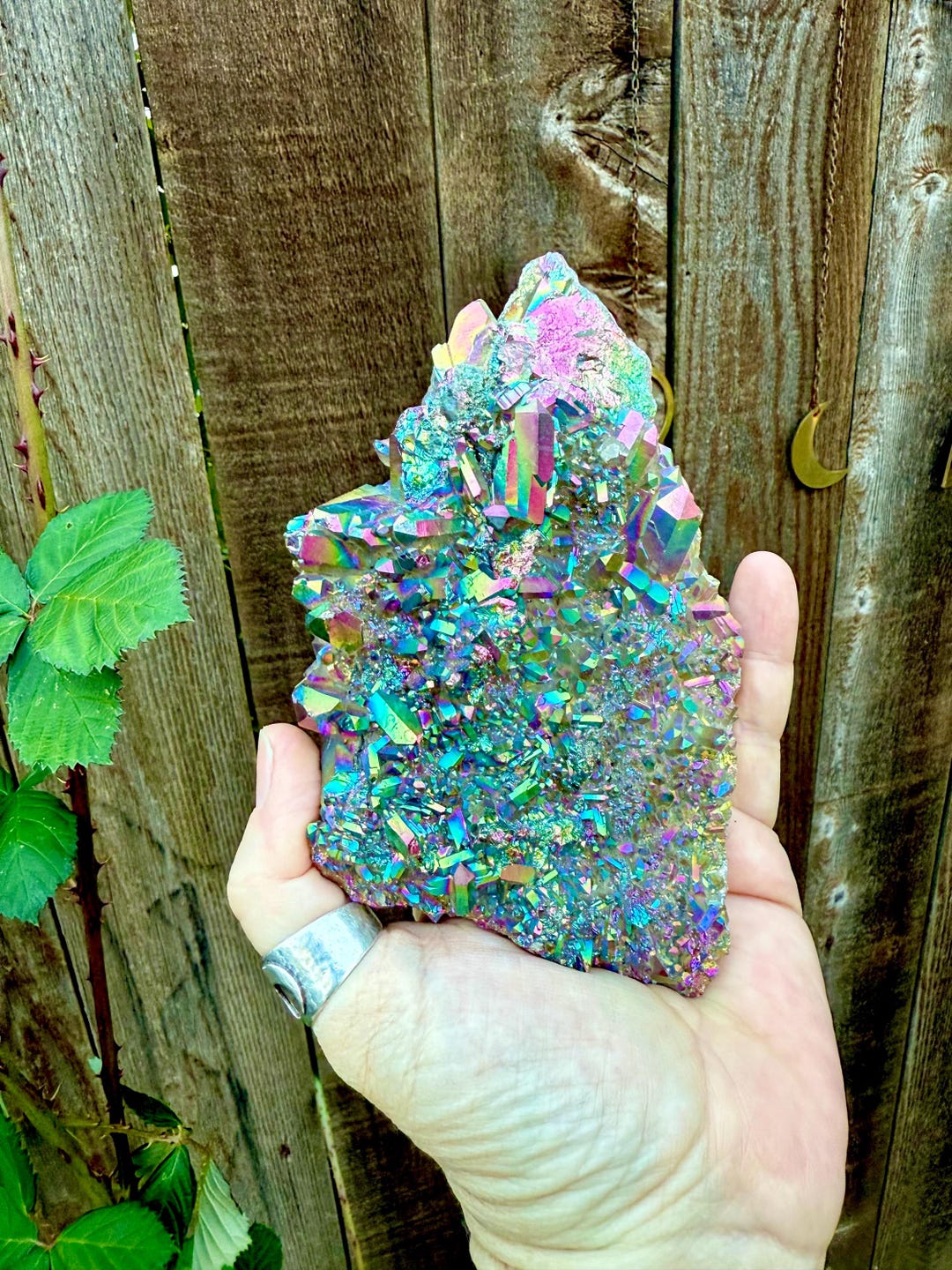 Rainbow Aura Crystal Cluster | Anita Apothecary, Rainbow Aura Cluster ...
