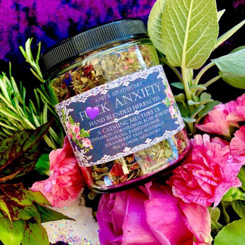 Fck Anxiety Tea Anita Apothecary Herbal tea loose leaf | Etsy