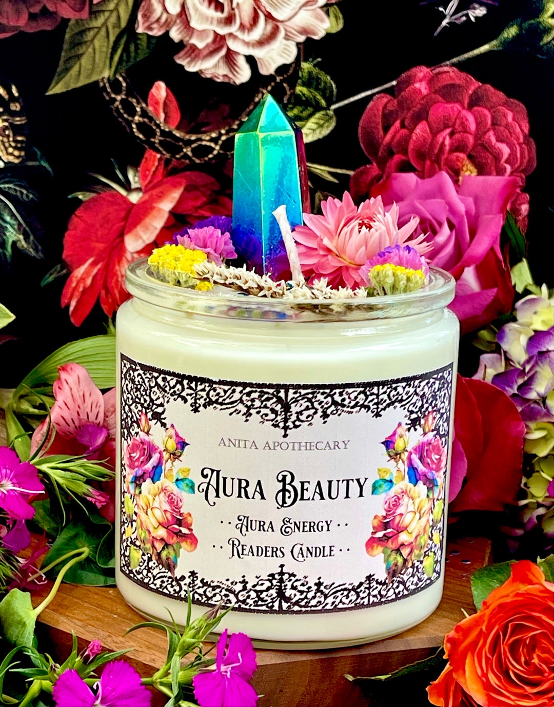 Aura Beauty Energy Crystal Candle Anita Apothecary, Aura Reader, Aura ...