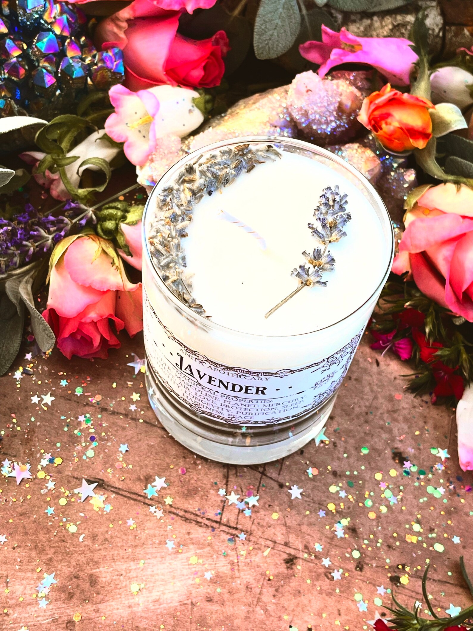 Lavender Ritual Candle Witch Candle Aromatheraphy Witch - Etsy