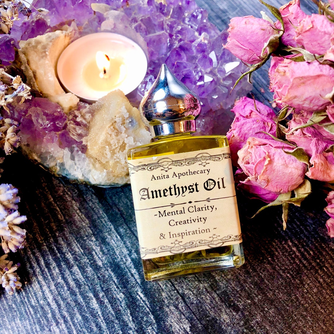Amethyst Anointing Oil | Anita Apothecary, Amethyst Crystal Oil, Artist ...