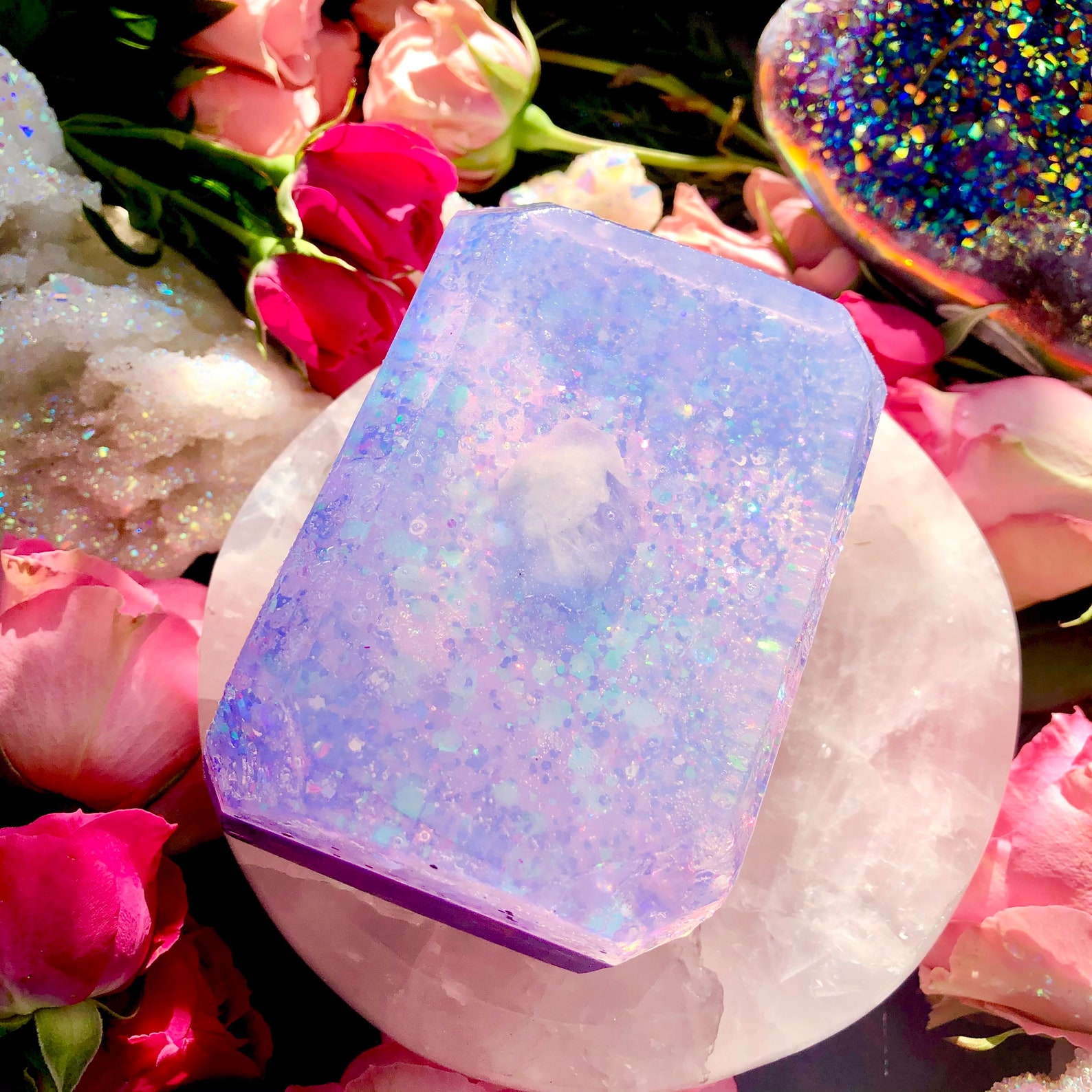 Amethyst Soap Shea Butter Natural soap Crystal soap | Etsy