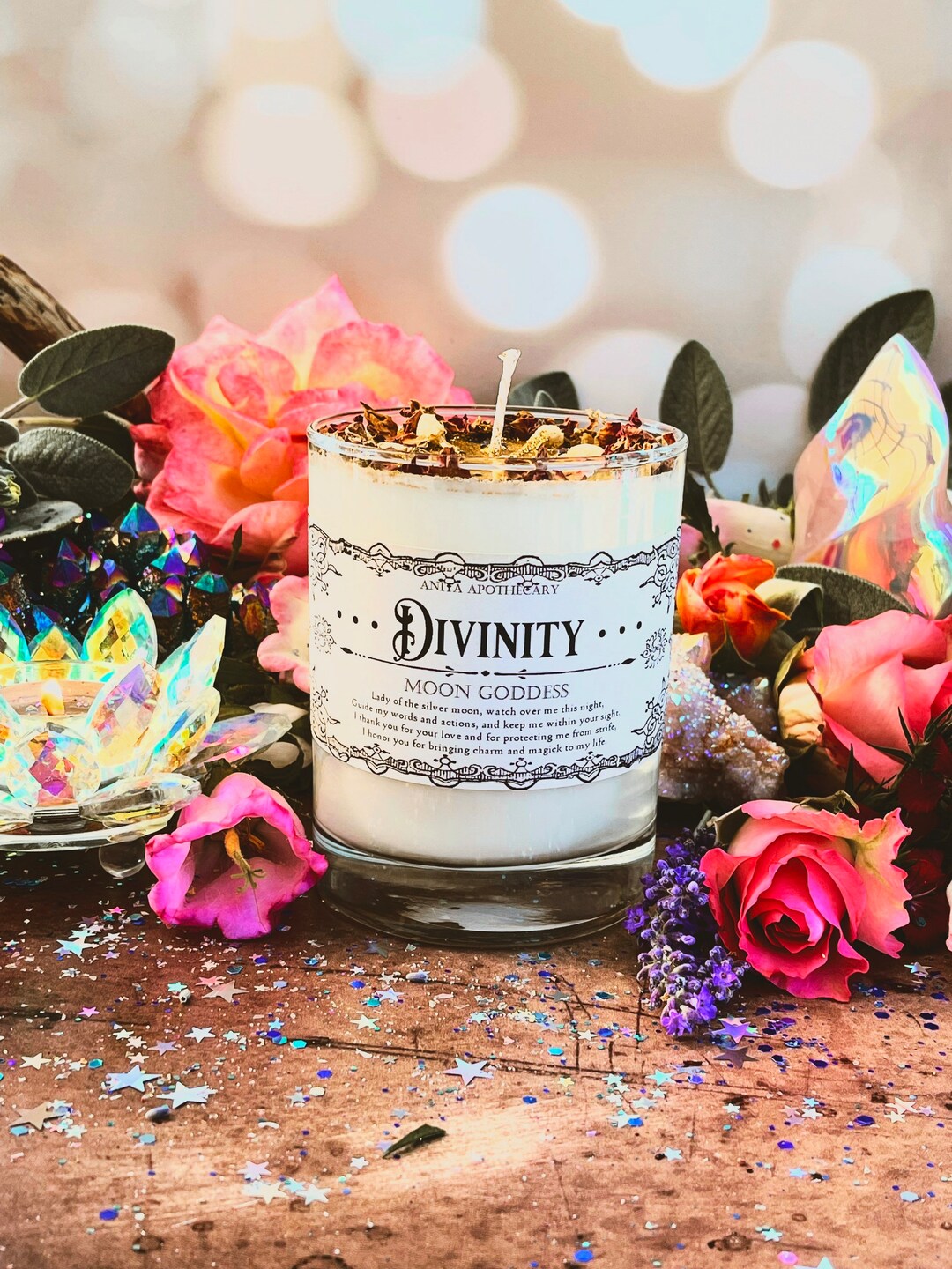 Divinity Moon Goddess Offering Candle Anita Apothecary, Witches Spell ...