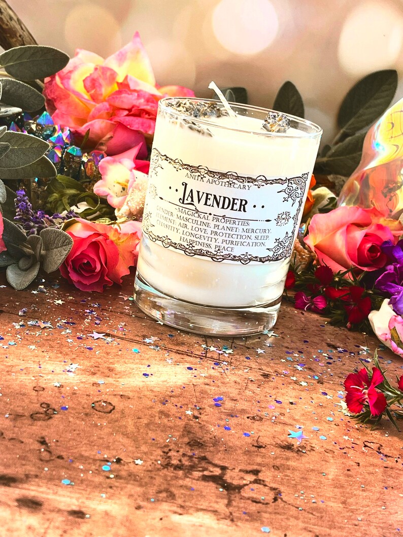 Lavender Ritual Candle Witch Candle Aromatheraphy Witch - Etsy