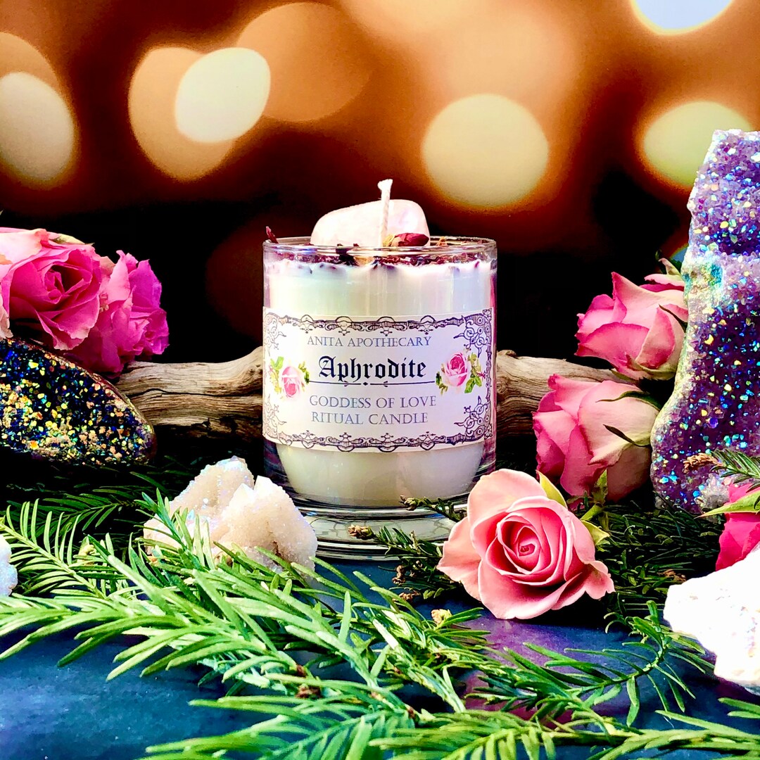 Aphrodite Goddess of Beauty Candle ~ Anita Apothecary, Witchcraft ...