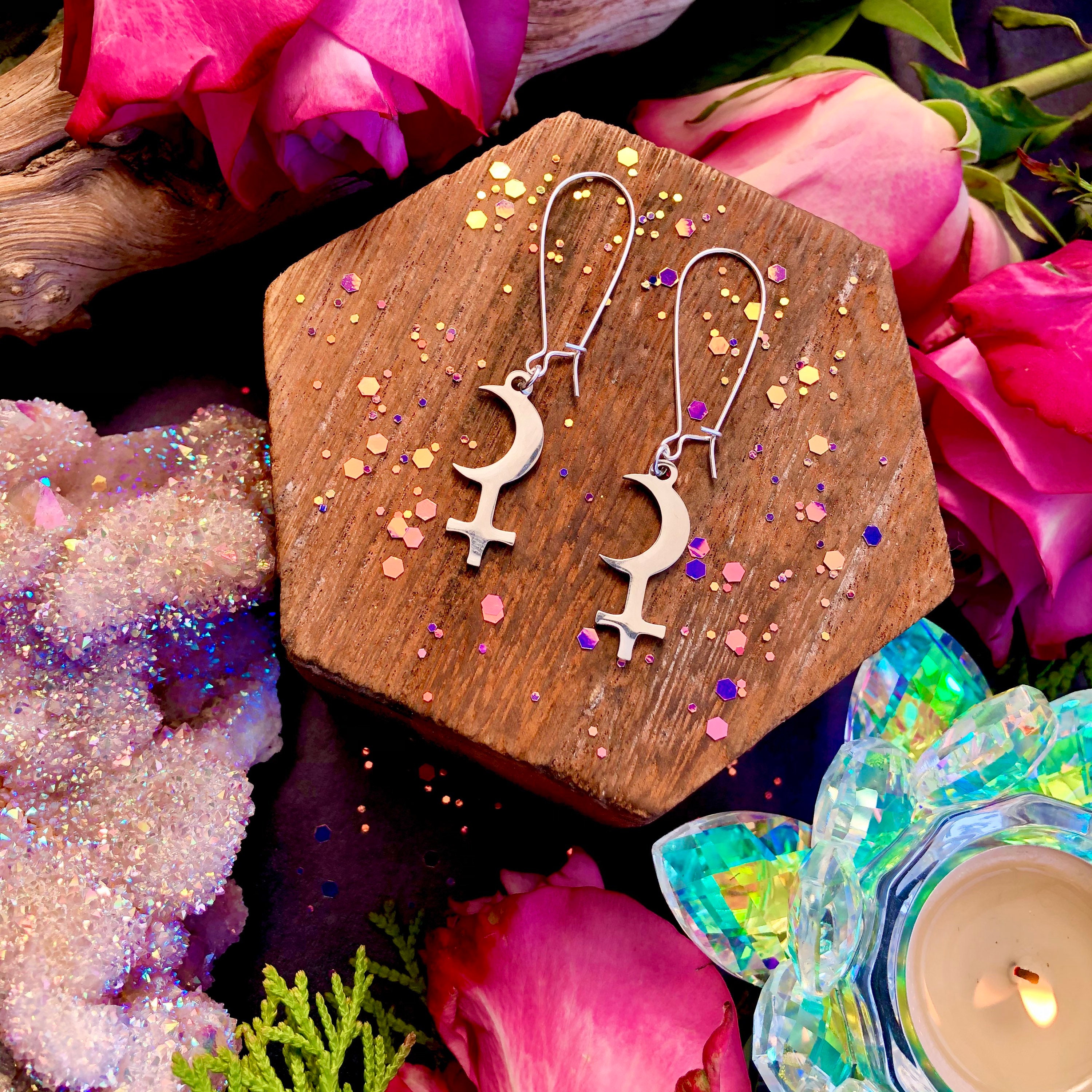 Lilith Moon Earrings ~ Anita Apothecary, Alchemy Jewelry, Alchemy Tools ...