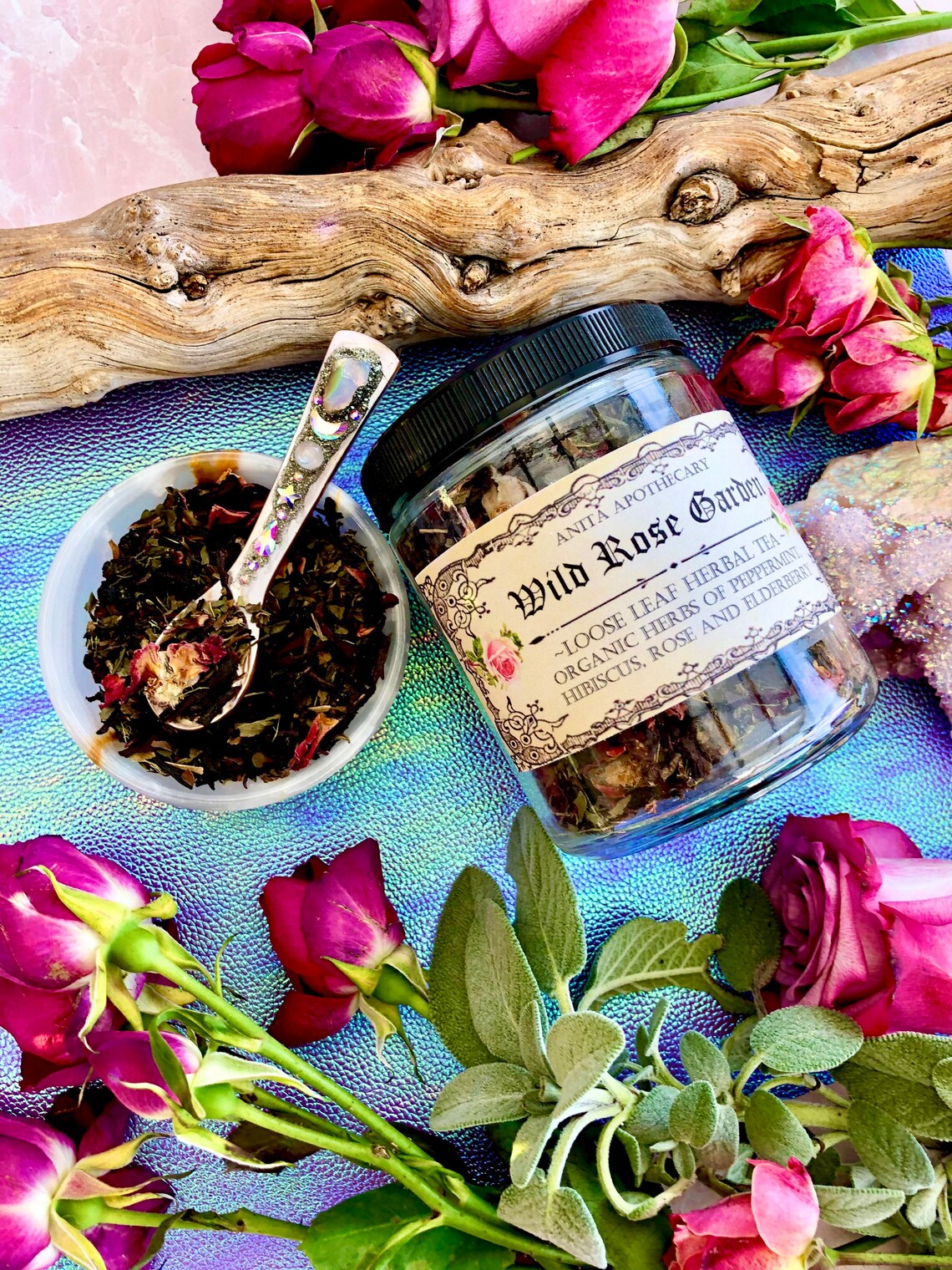 Wild Rose Garden Tea Anita Apothecary Herbal Tea Loose - Etsy