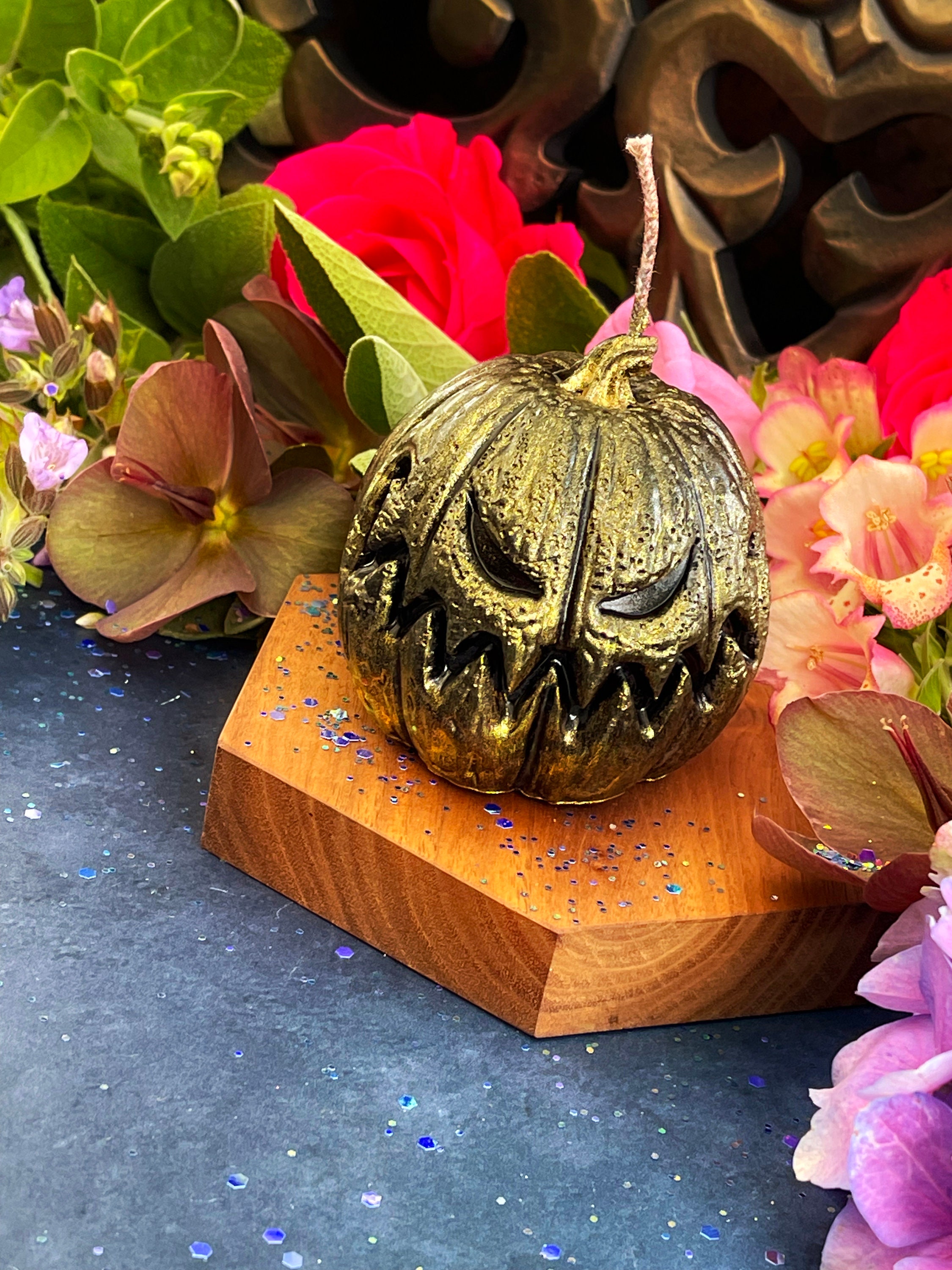 Possessed Pumpkin Candle -anita Apothecary, Halloween Candle, Pumpkin ...