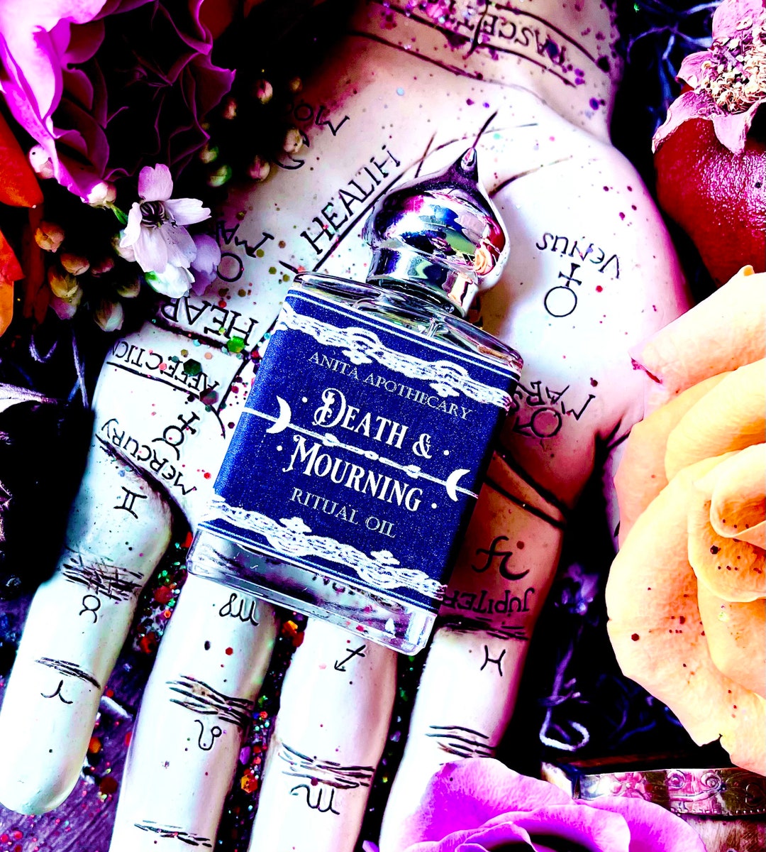 Death & Mourning Ritual Oil, Anointing Oil for Remembrance, Grief Work ...