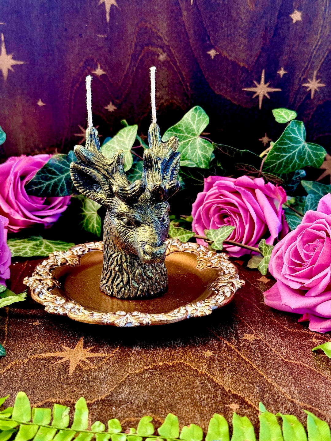 Golden Stag Witch Beeswax Candles | Anita Apothecary, Stag Male Witch ...