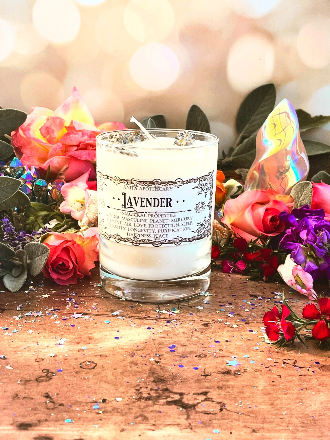 Lavender Ritual Candle Witch Candle Aromatheraphy Witch - Etsy