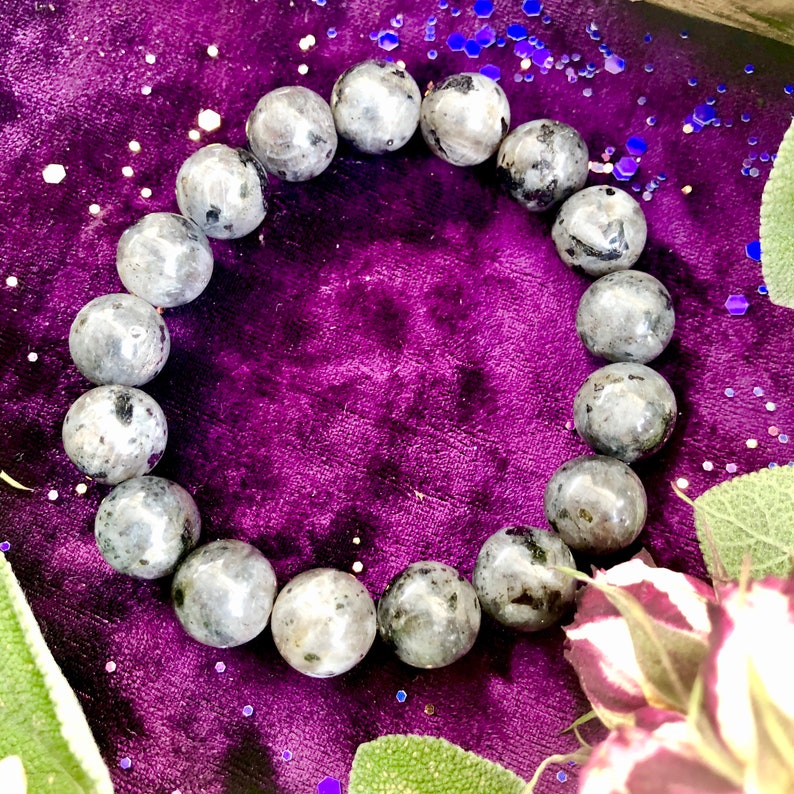 Black Moonstone Bracelet Larvikite Moonstone Larvakite - Etsy