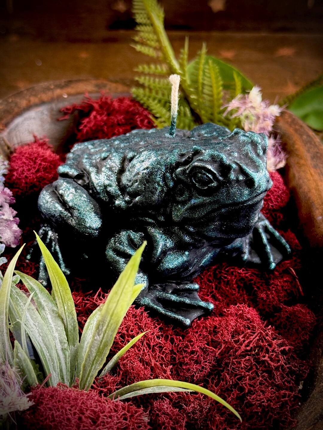 Witch’s Familiar Toad Beeswax Candle, Hand-poured Ritual Toad, Antique ...