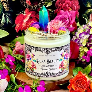 Aura Beauty Energy Crystal Candle Anita Apothecary, Aura Reader, Aura ...