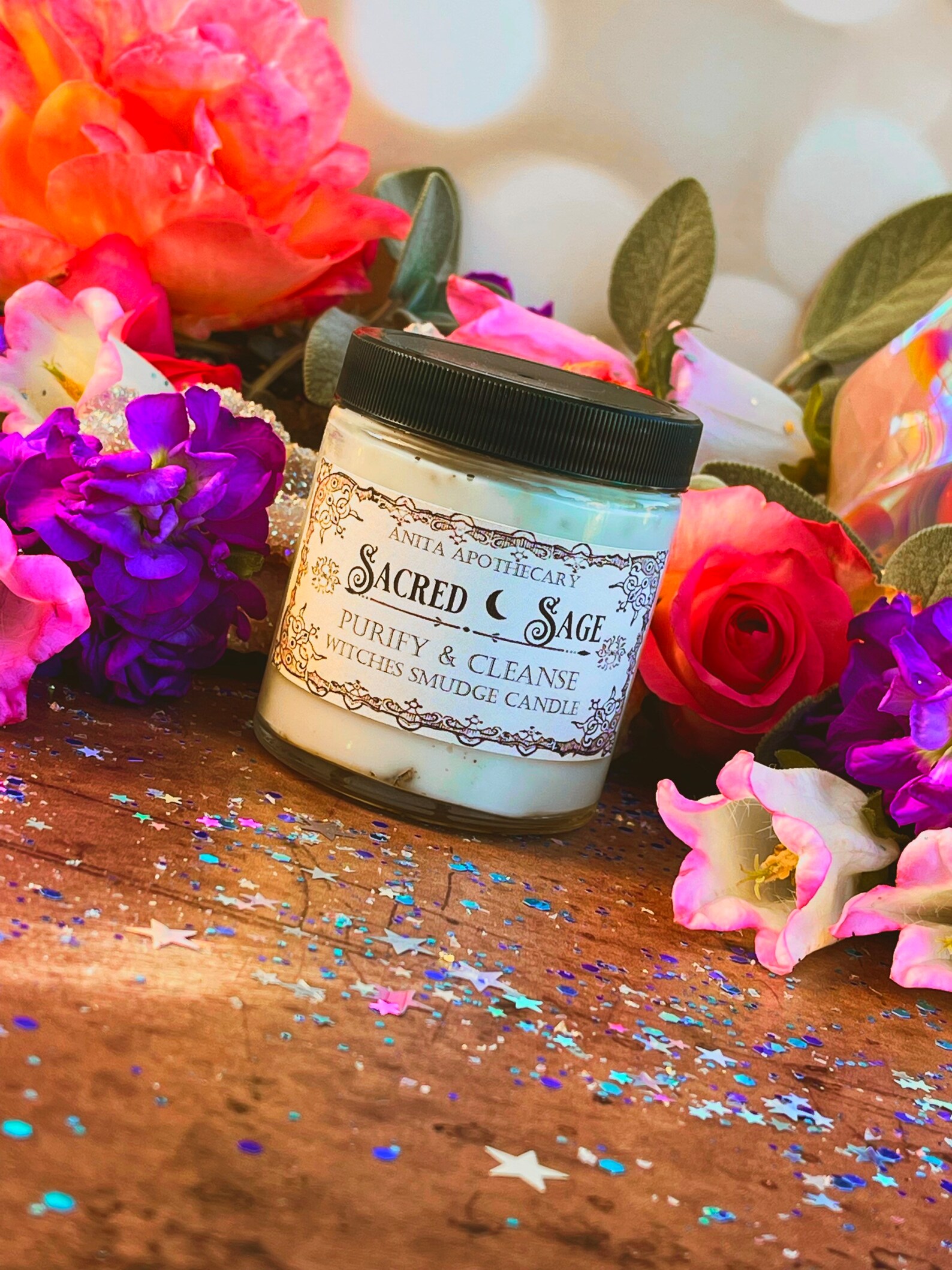 4oz Sacred Sage Candle Witches Smudge Candle Sacred Sage - Etsy