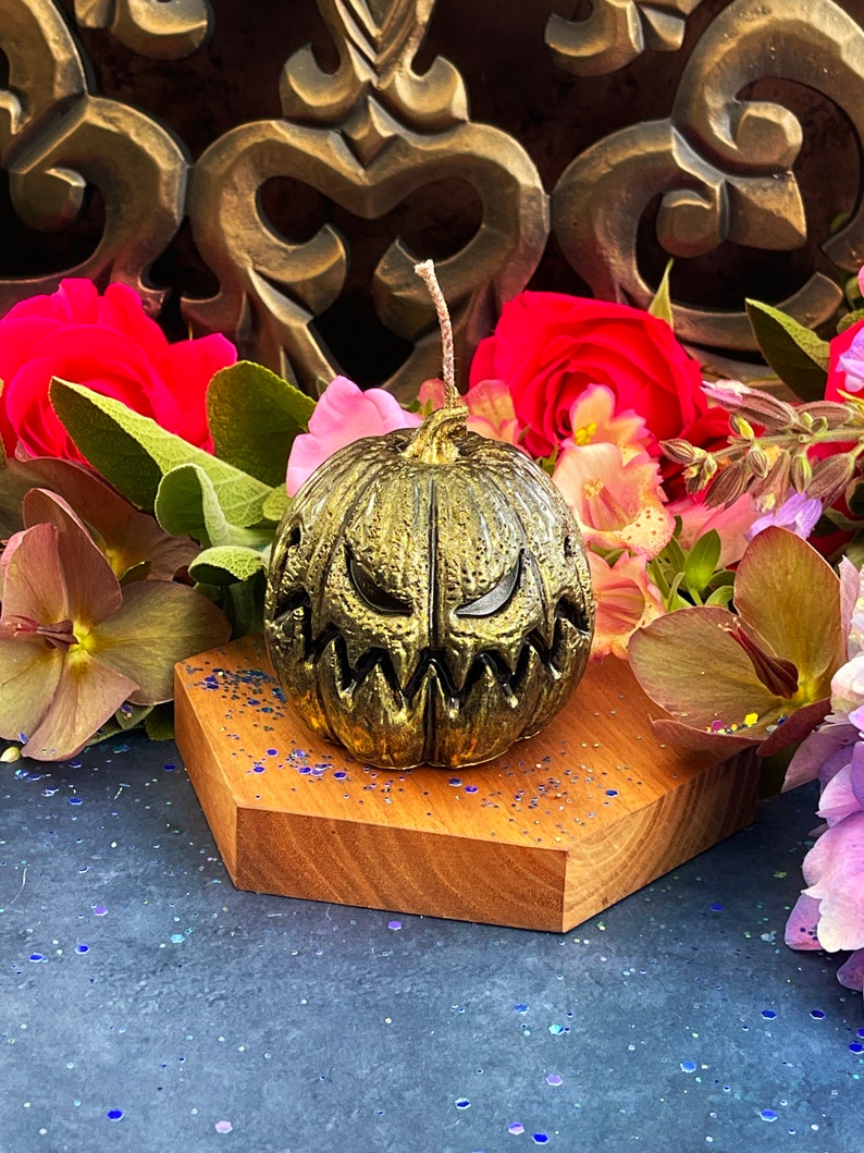 Possessed Pumpkin Candle -anita Apothecary, Halloween Candle, Pumpkin ...