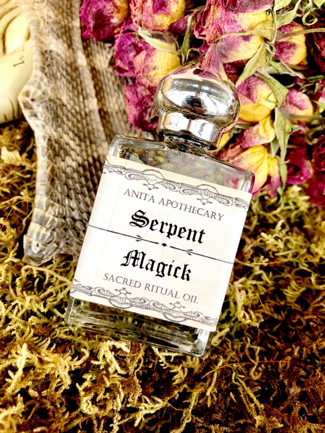 Serpent Magick Snake oil Snake witchcraft oil Snake Skin | Etsy