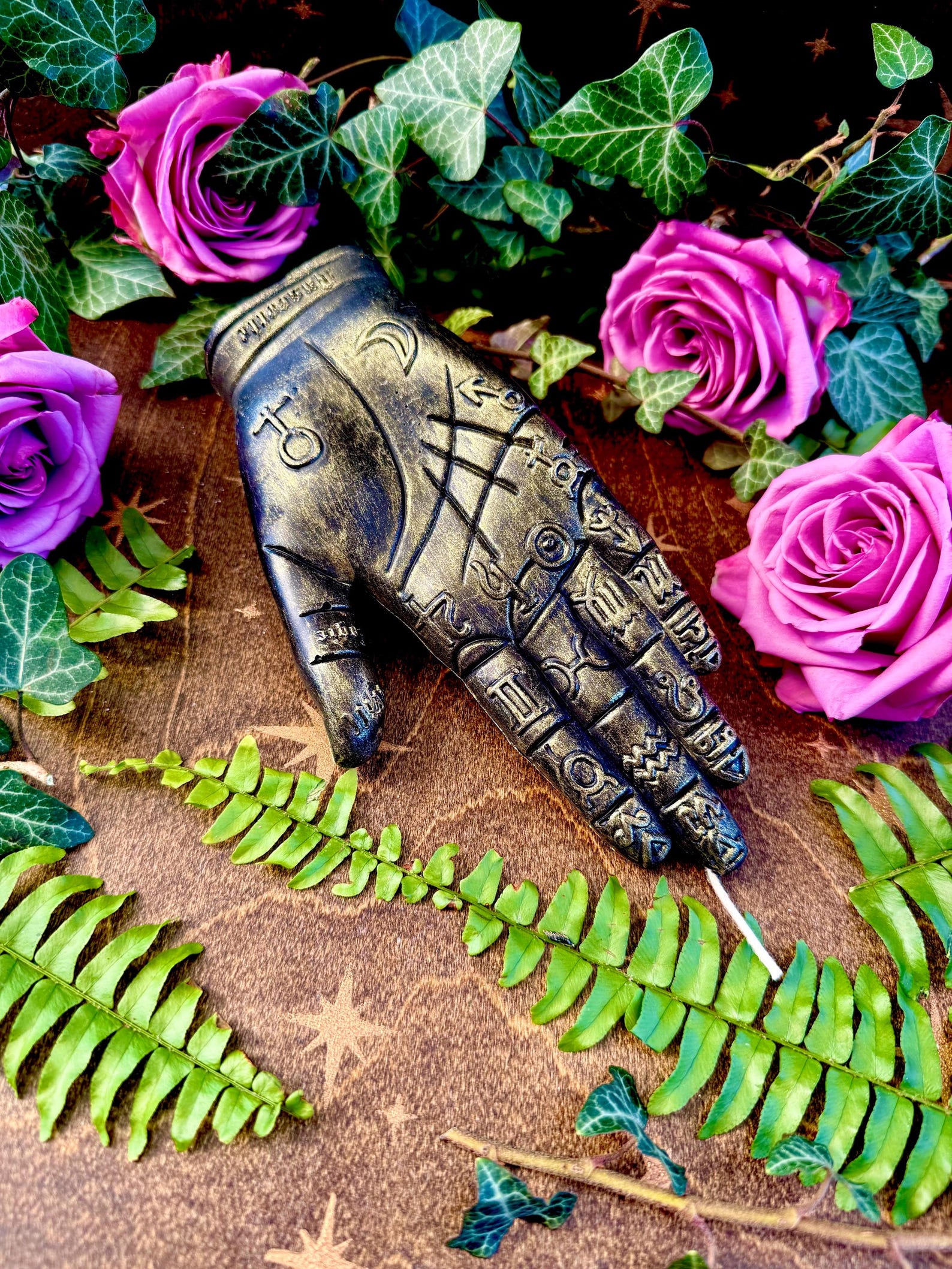 Witches Hand of Fate Candle | Anita Apothecary, Palmistry Candle, Gold ...