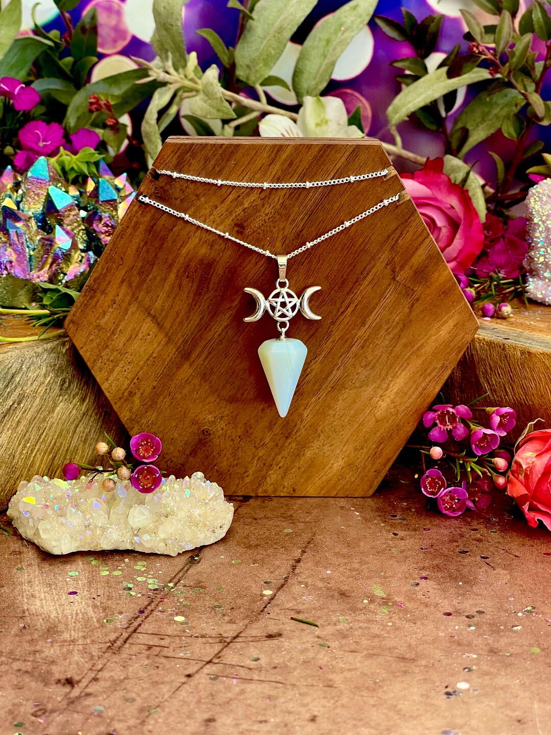 Luna’s Opal Crystal Pendulum Necklace | Anita Apothecary, Crystal ...