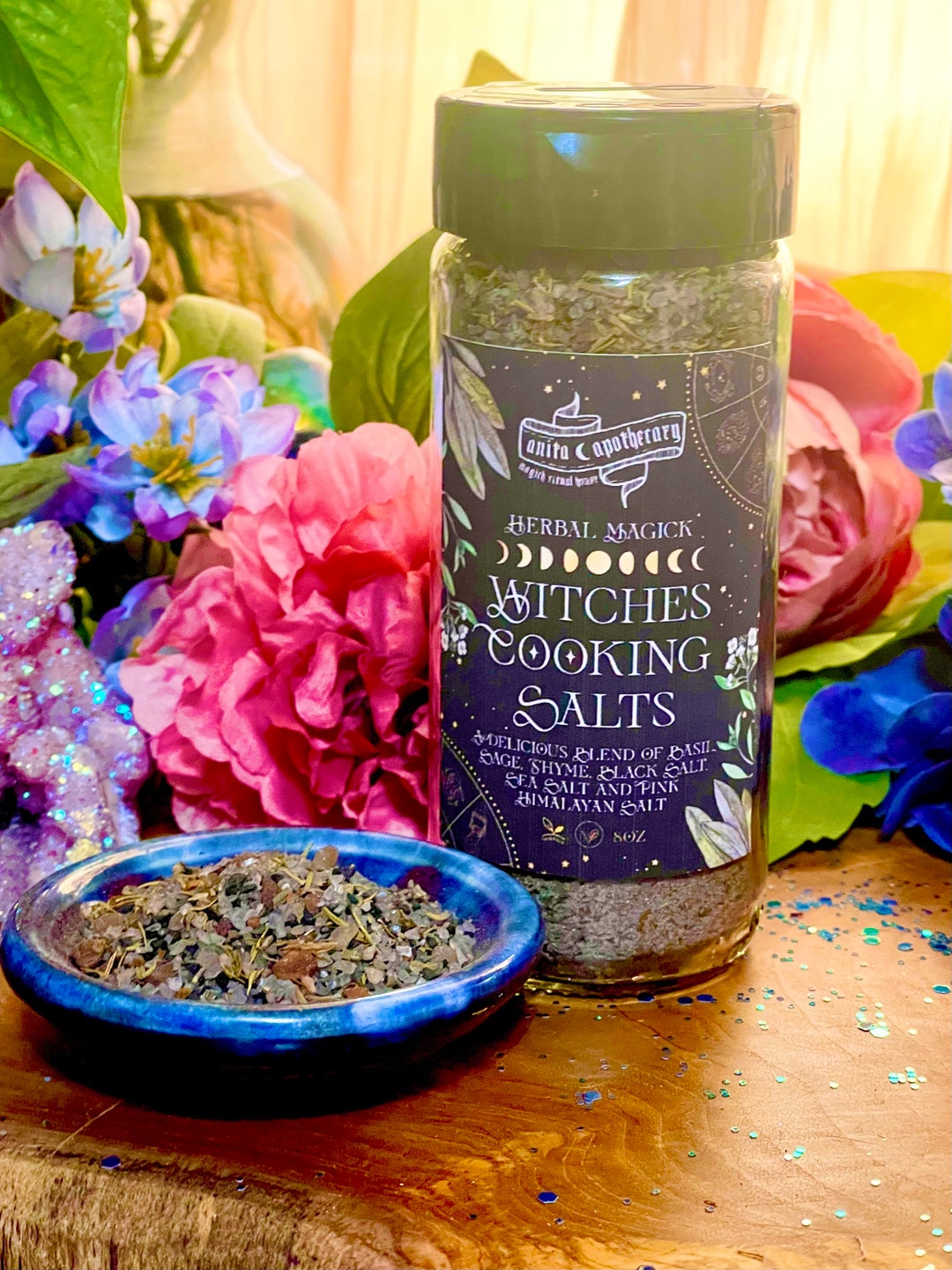 8oz Witches Cooking Salts | Anita Apothecary, Hearth Witch, Kitchen Witch, Witches Kitchen ...