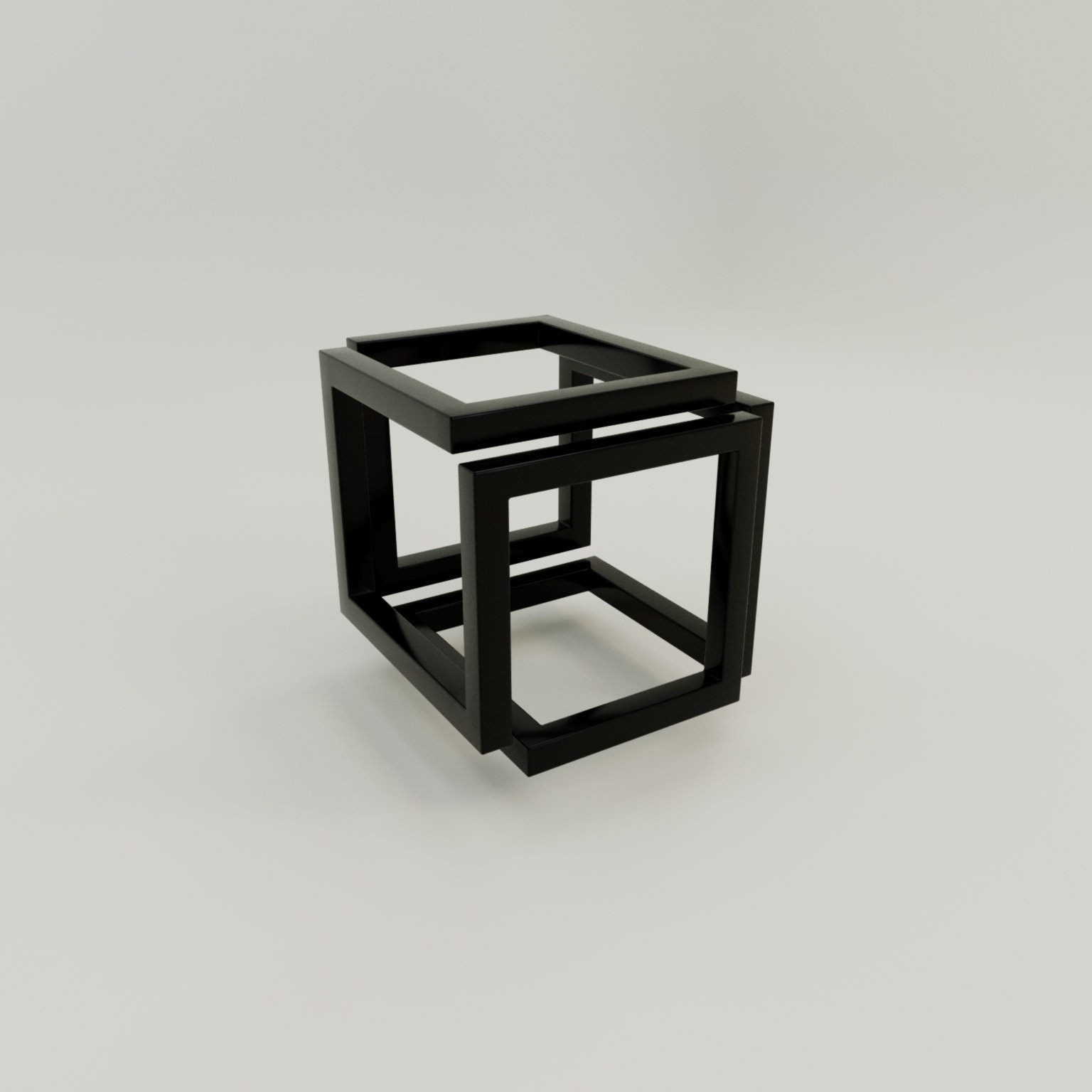 Infinity Cube Infinity Prism, Handcrafted Metal Infinity Cube Decor ...