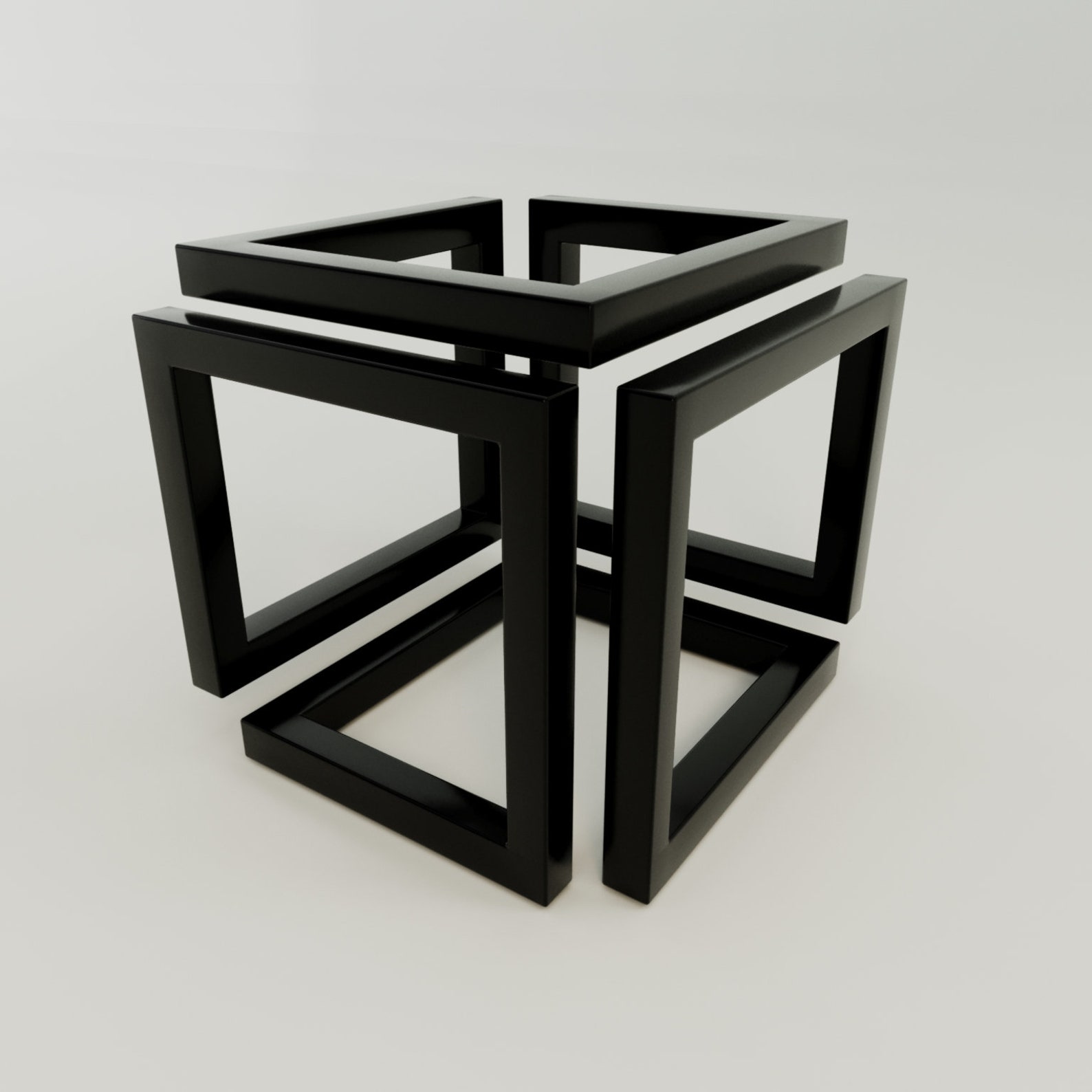 Infinity Cube Infinity Prism, Handcrafted Metal Infinity Cube Decor DIY ...