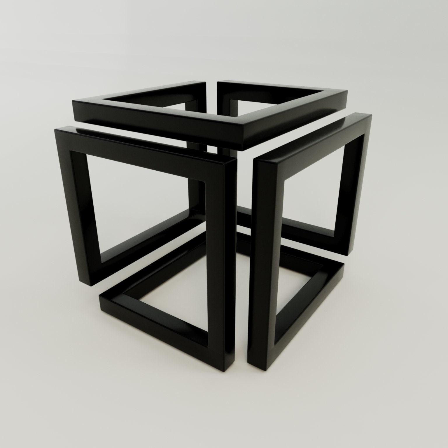 Infinity Cube Infinity Prism, Handcrafted Metal Infinity Cube Decor ...