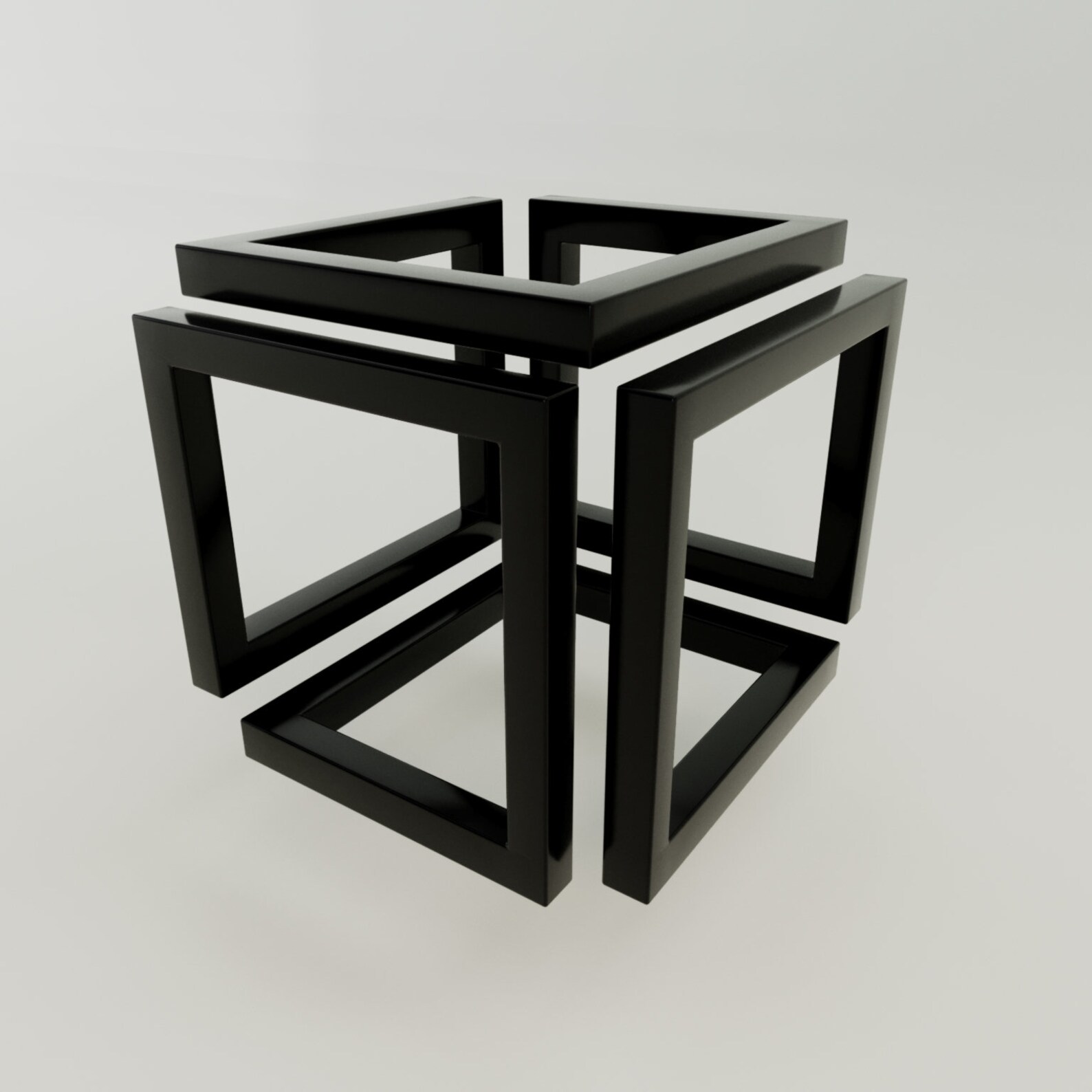 Infinity Cube Infinity Prism, Handcrafted Metal Infinity Cube Decor DIY ...