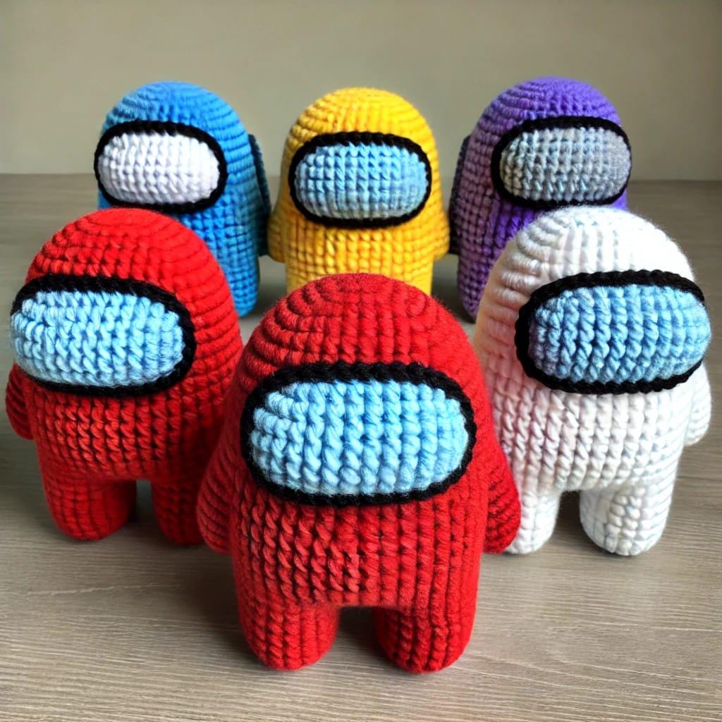 Among Us Amigurumi Crochet Pattern PDF DIY Crewmate Character Toy ...