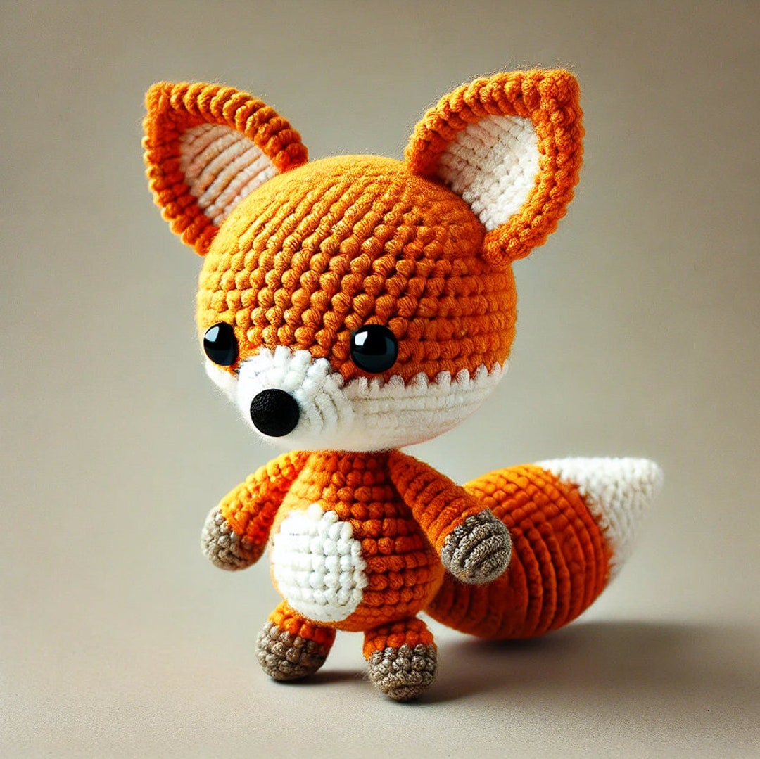 Crochet Fox Plush Toy Pattern PDF Cute Amigurumi Fox Tutorial Beginner ...