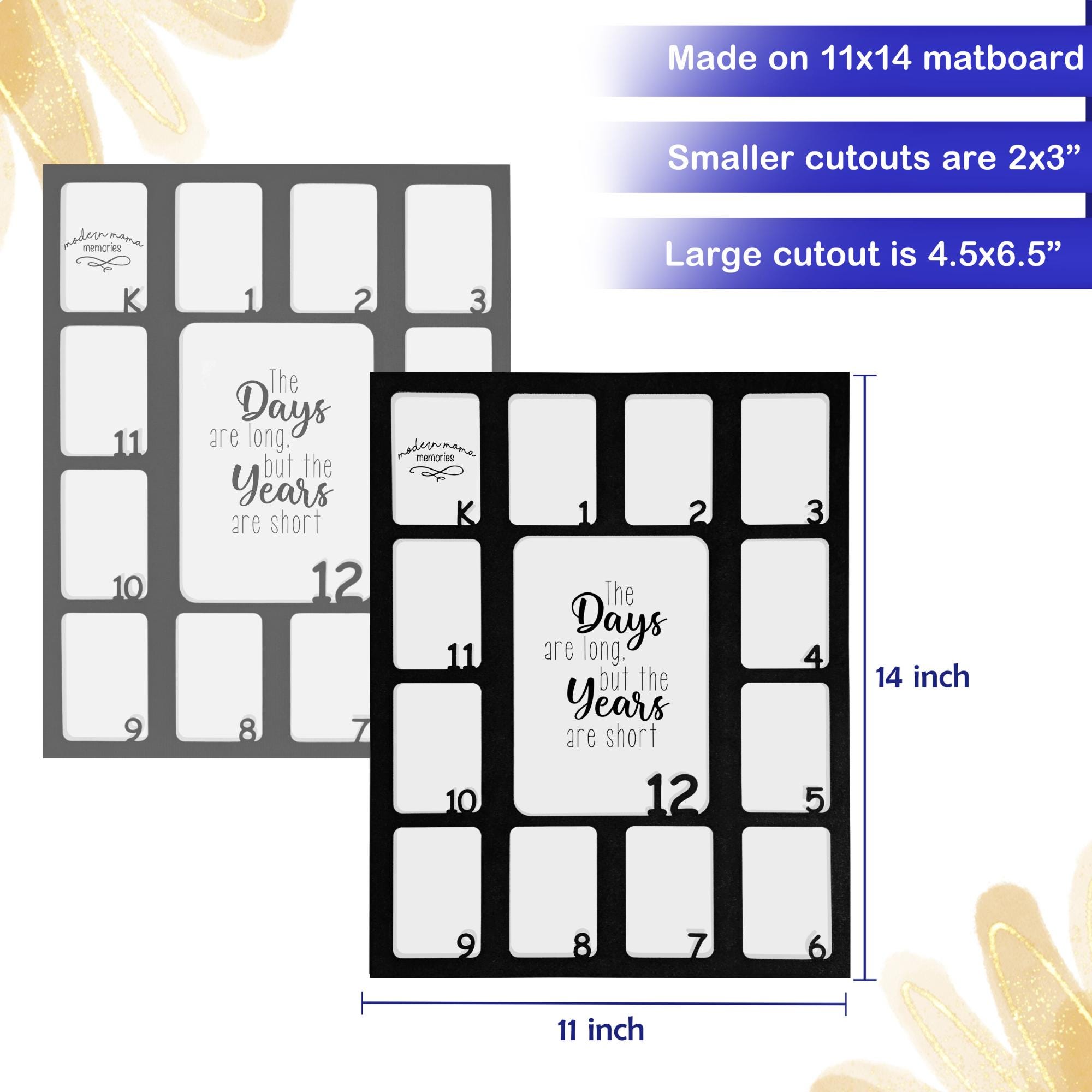 K-12 School Photo Mat: Modern Graduation Keepsake, Holds 13 Photos - Etsy