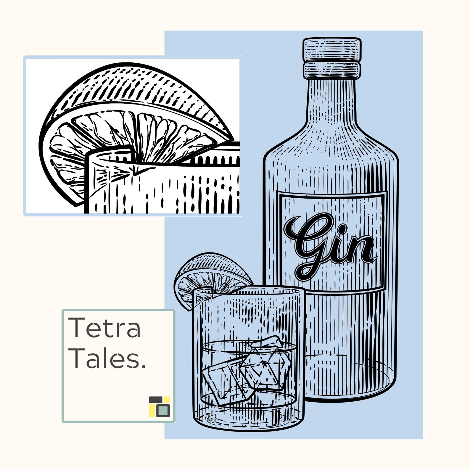Artful Gin Print | Gin&tonic Poster | Mid Century Printing Wall-arts ...