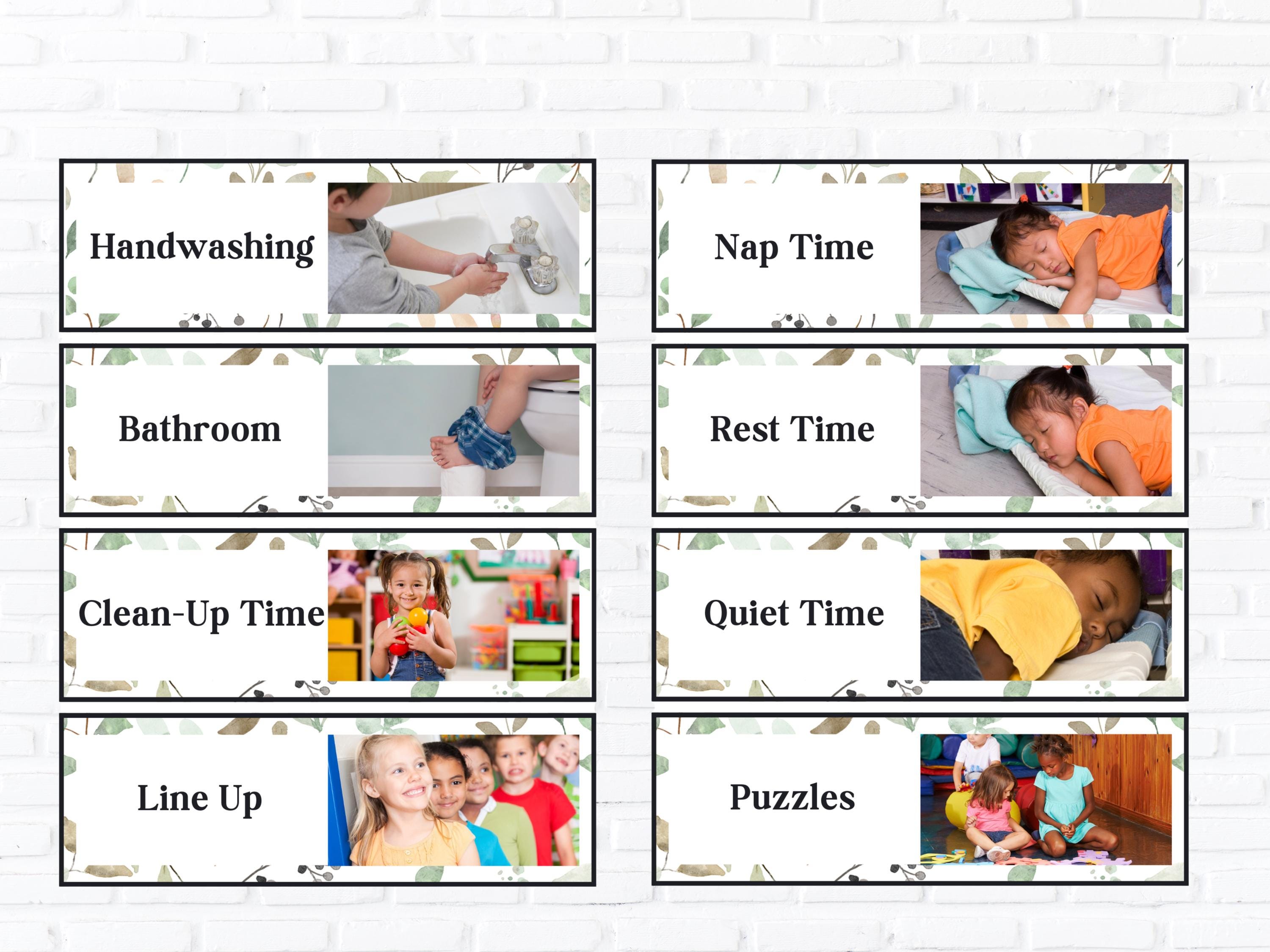 Daycare and Preschool Visual Schedule Classroom Routine Daily Schedule ...