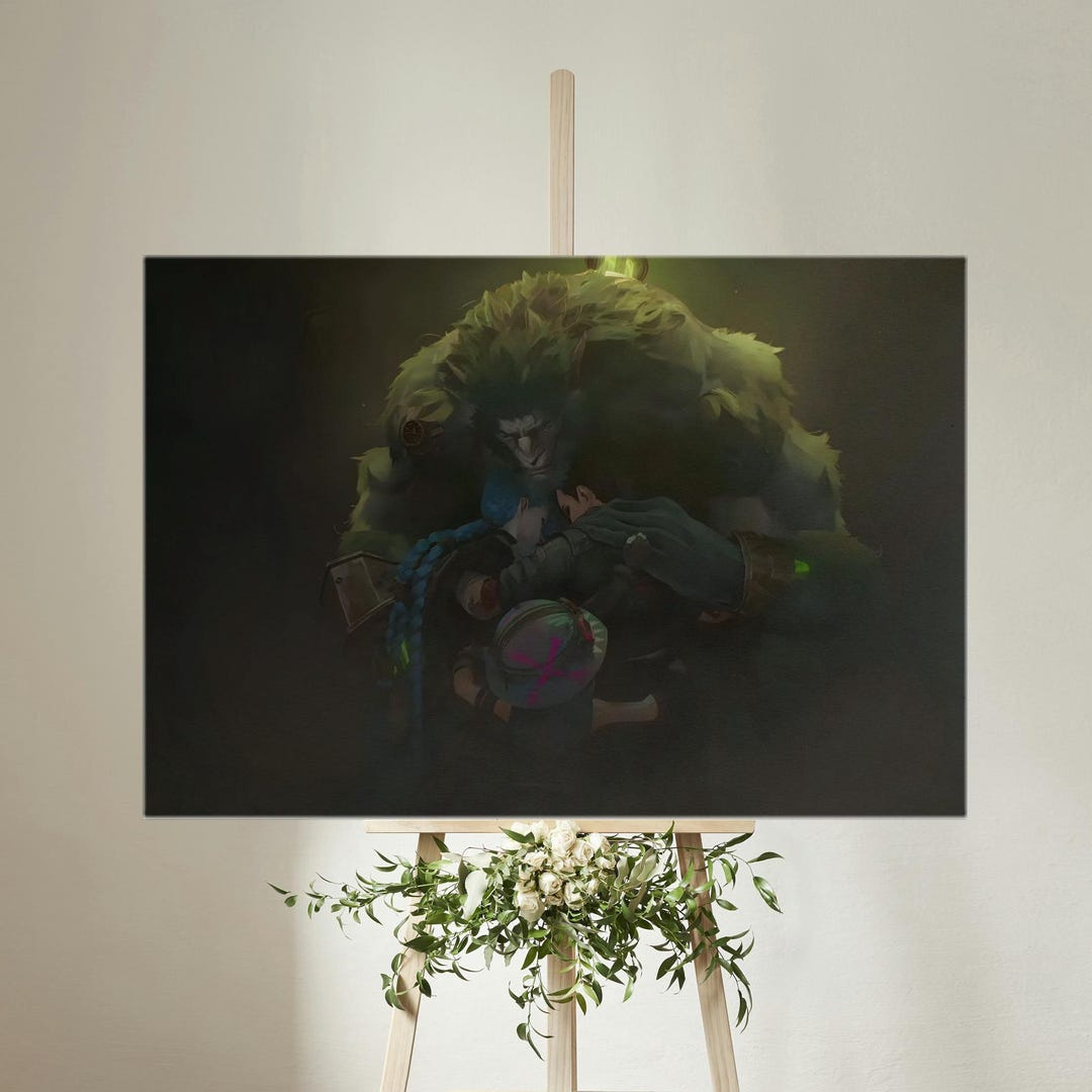 Arcane Digital Art Warwick, Jinx, Vi & Isha Hugging Printable Art - Etsy UK