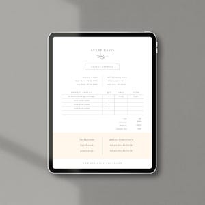 Invoice Template | Wedding Planner Canva Invoice | Simple Elegant ...