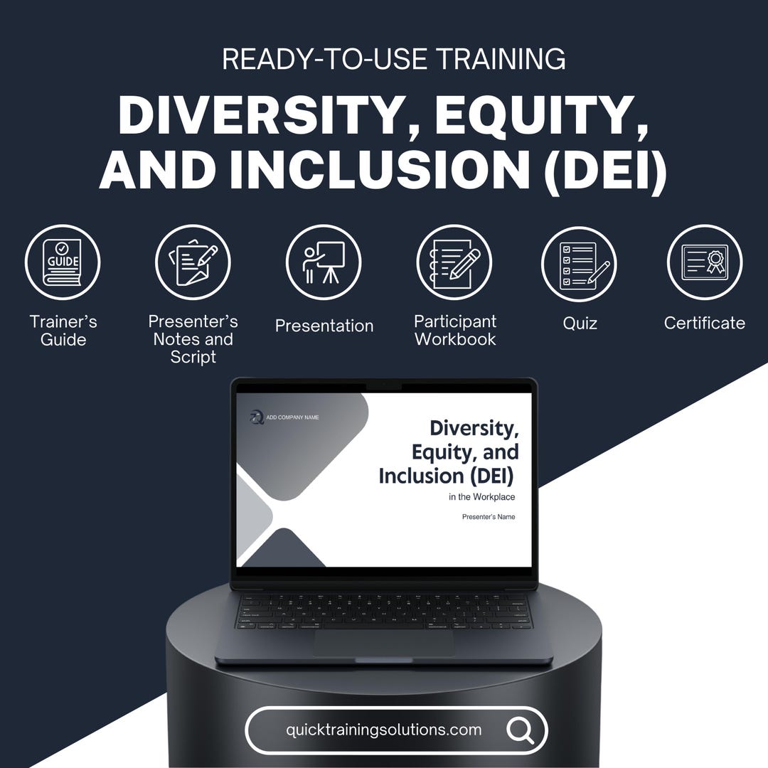 Diversity, Equity, and Inclusion DEI Training Package Workplace DEI ...
