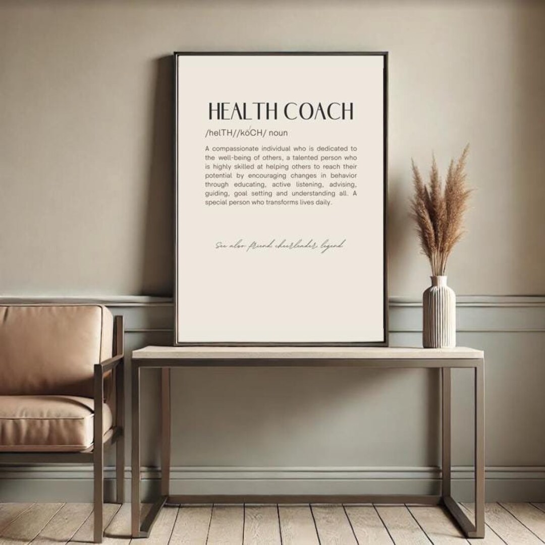 Health Coach Definition Poster Customizable Canva Graphic for Health ...