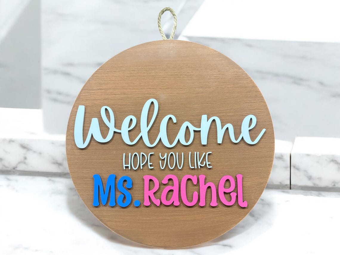 Ms. Rachel Front Door/wall Hanger | Door Round | Hope You Like Ms ...